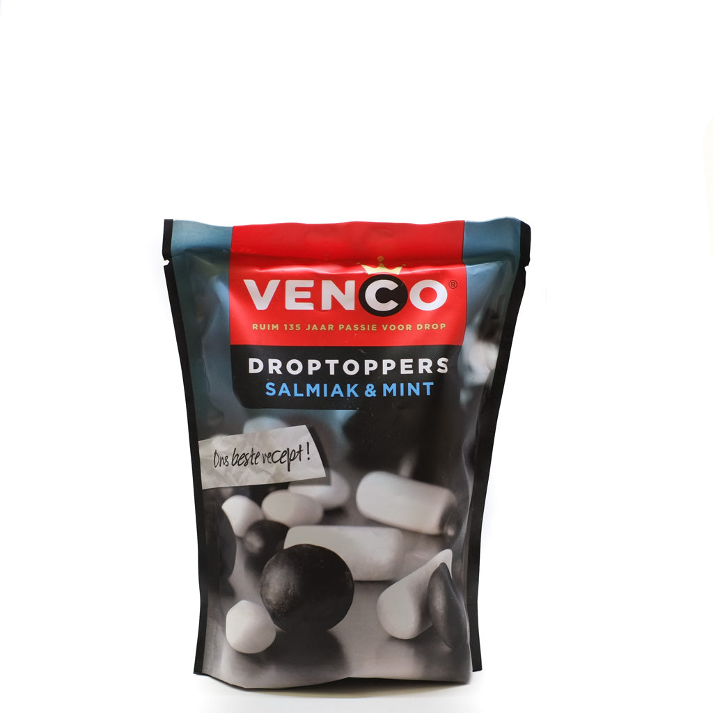 Venco Droptoppers Liquorice Salmiak & Mint 210gr – The Dutch Shop